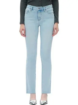 BAYEAS Raw Hem Skinny Jeans - Light Blue
