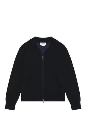 Thom Browne Double Face Full Zip Cardigan - Navy