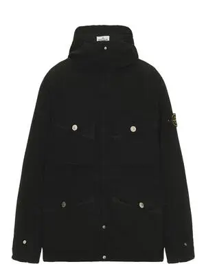Stone Island Short Parka - Black