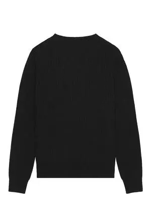 Rick Owens Fisherman Round Neck Sweater - Black