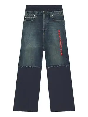 BALENCIAGA Balenciaga Patched Molleton Pants In Blue
