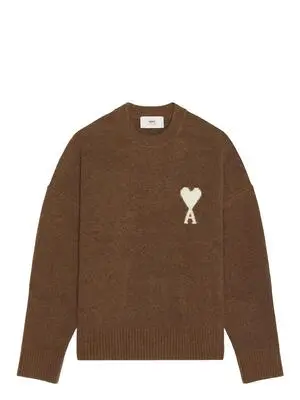 Ami Sweater - Hazelnut & Off White