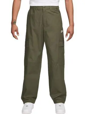 Nike Sportswear Club Stretch Cotton Ripstop Cargo Pants - Medium Olive/white