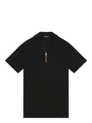 Versace Zip Polo - Black