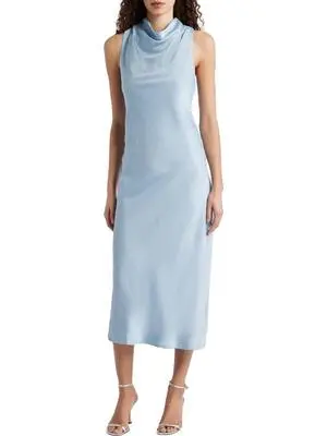 Sam Edelman Cowl Neck Maxi Dress Glacier