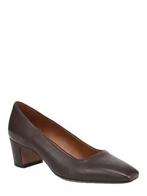 Franco Sarto Salino Square Toe Pump Chocolate Brown