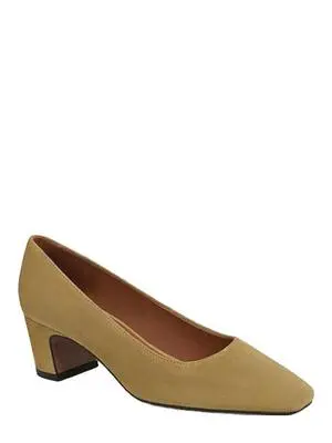Franco Sarto Salino Square Toe Pump Mustard Brown