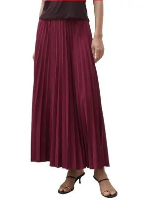 MANGO Pleated Midi Skirt