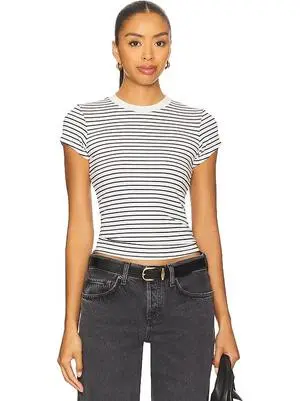 PERFECTWHITETEE Stripe Tee - Navy Stripe