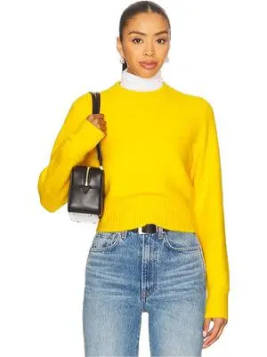 PISTOLA Sara Shrunken Crewneck Sweater - Citron