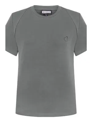 JENDUE J Logo Oversize T-shirt - Gray