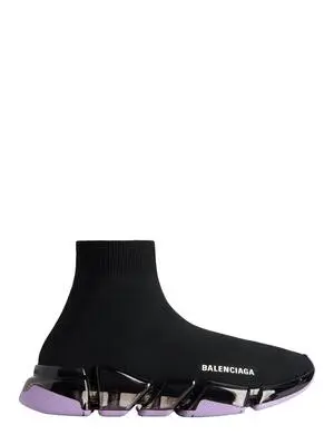 Balenciaga Speed 2.0 Full Clear Sole Recycled Knit Sneaker - Black