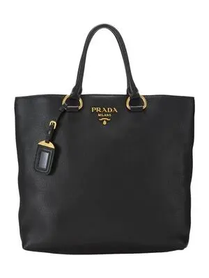 Prada Vitello Daino Convertible Tote - Black