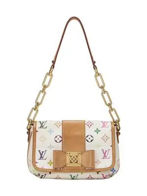 LOUIS VUITTON Takashi Murakami Monogram Multicolore Patty Shoulder Bag - White