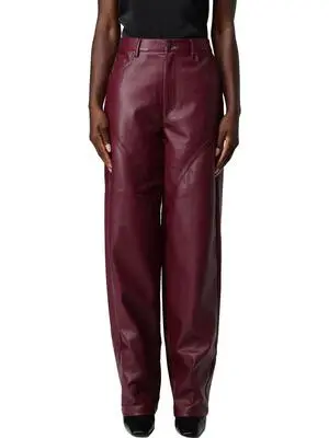 ROTATE BY BIRGER CHRISTENSEN Wide Leg Trousers - Plum
