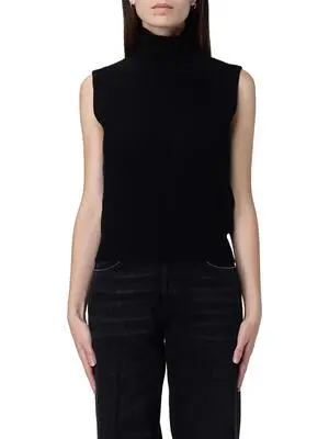 DONDUP Sleeveless Funnel Neck Top - Black