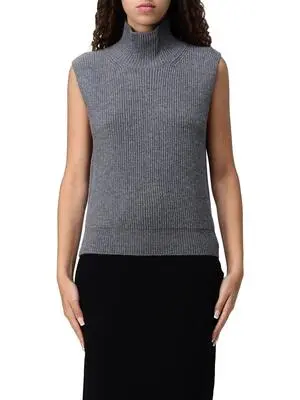 DONDUP Sleeveless Funnel Neck Top - Grey