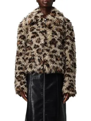 MSGM Fur Coat - Beige