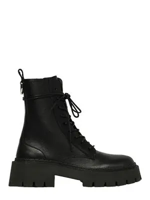 VIC MATIE Lace-up Combat Boots - Black