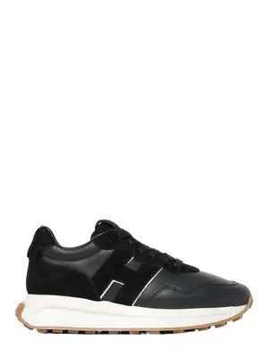 Hogan Leather And Suede Sneakers - Black
