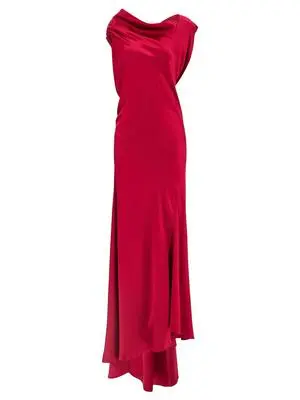 Alberta Ferretti Alberta Ferretti Satin Maxi Dress Fuchsia