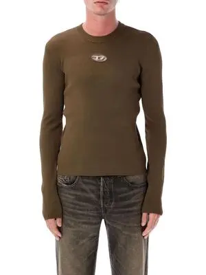DIESEL Ribbed Pullover Sweater - Military