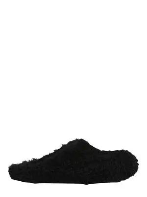 Marni Fussbett Shearling Sabot - Black