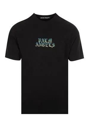 Palm Angels Gothic Logo Tee - Black