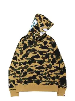 A BATHING APE 1st Camo 2nd Ape Pullover Hoodie - Yellow