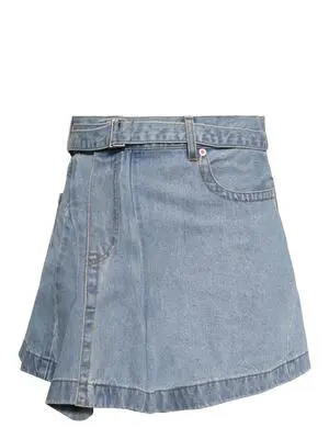 Sacai Denim Belted Skirt - Blue