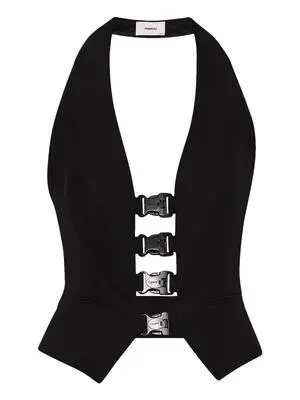 Coperni Multi Buckle Waistcoat - Black