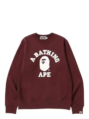 A BATHING APE College Crewneck - Red