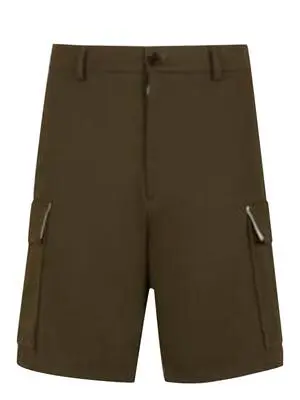 Marni Organic Gabardine Shorts - Green