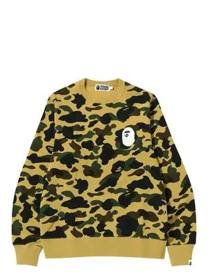 A BATHING APE 1st Camo Ape Head Crewneck - Yellow
