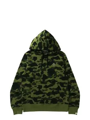 A BATHING APE 1st Camo One Point Pullover Hoodie - Green