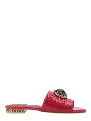 Kurt Geiger Faux-leather Flat Sandals - Fuchsia