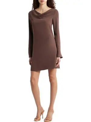 Sam Edelman Long Sleeve Minidress - Espresso