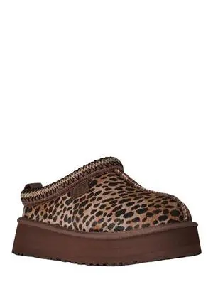 UGG Tazz Caspian Genuine Calf Hair Platform Slipper - Burnt Cedar