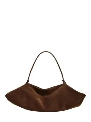 Altuzarra Origami Studded Suede Shoulder Bag - Chocolate