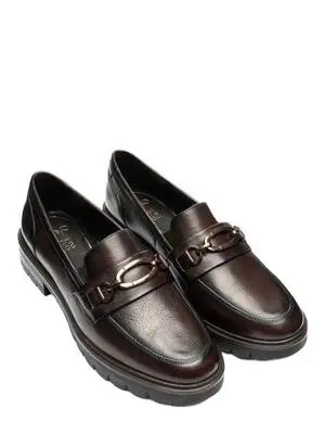ARA Camellia Lug Sole Bit Loafer Cacao