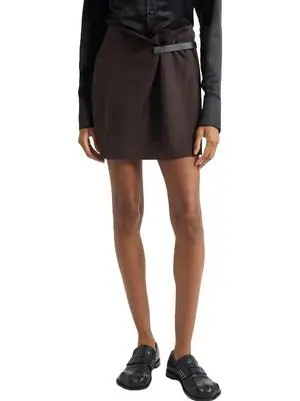 JW ANDERSON Leather Tab Miniskirt