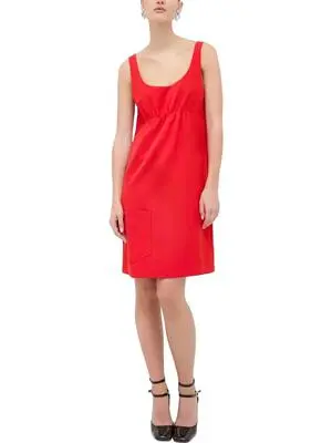 Moschino Empire-waist Midi Dress - Red