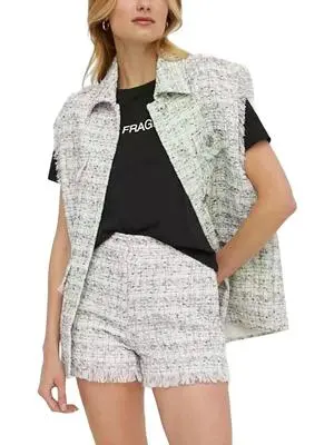 Sisley Tweed Waistcoat - White