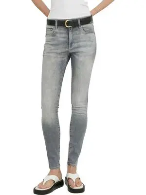 G-star Raw Faded-wash Skinny Jeans - Grey