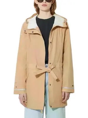 Columbia Hooded Belted Jacket - Neutrals