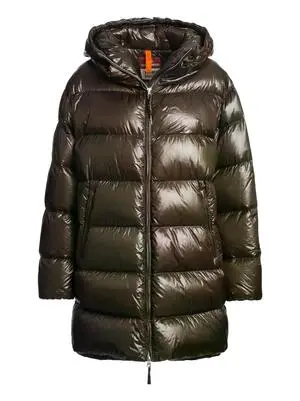 PARAJUMPERS Hooded Quilted Coat - Brown