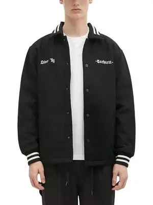Carhartt Work In Progress Embroidered Coach Jacket - Black