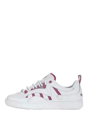 K-Swiss Striped Leather Sneakers - White