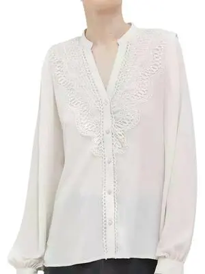 BRUUNS BAZAAR Lace-detail Blouse - Neutrals