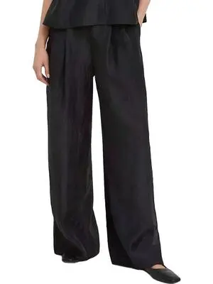 LOVECHILD Pleated Wide-leg Trousers - Black